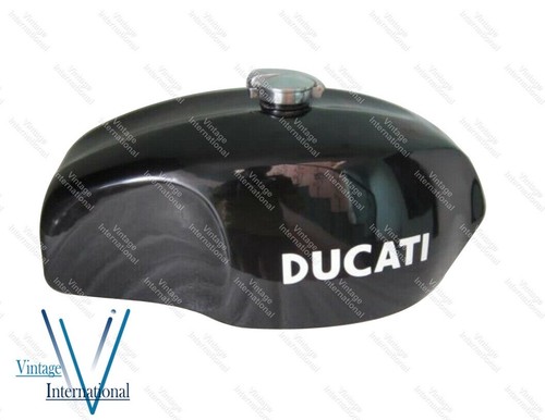 For Ducati 750 GT 1972 Black Painted Steel Fuel Petrol Tank With Monza ...