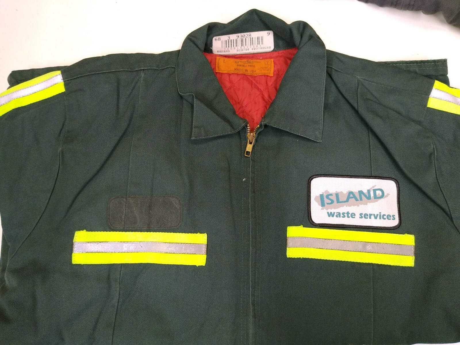 Work Jacket Hi-Vis Reflective Used Uniform Cintas Unifirst Lined ...