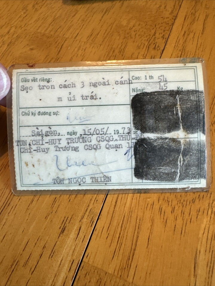 Orig South Vietnam Civilian ID Card Guarantee War Issue Cute Girl ...