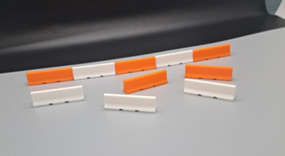 40 PC Pack - HO Scale Jersey Barriers 1:87 Scale Highway Barrier ...
