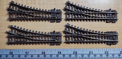 N SCALE (4) PECO SMALL RADIUS SETTRACK RIGHT TURNOUTS SWITCHES ...