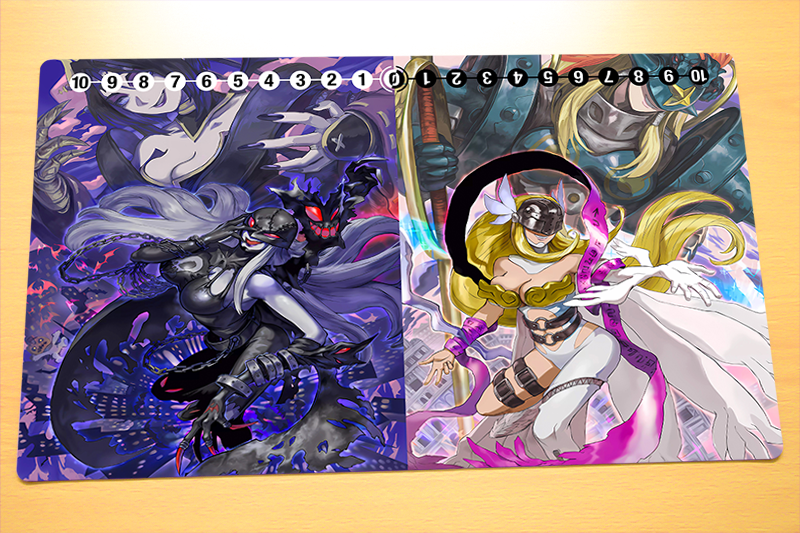 No.1876 Digimon TCG CCG Custom Playmat Angewomon Ladydevimon Lilithmon ...