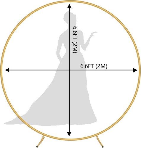 6.6ft Wedding Arch Circle Balloon Arch Stand Metal Round Backdrop Stand ...