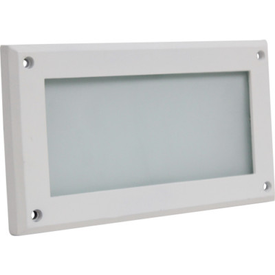 Step Light Cover Face plate WHITE 8-7/8X5 inch w/ FROST GLASS S710C-WH ...