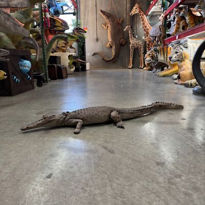 Crocodile Croc Resting Small Resin Statue Reptile Amphibian Display ...