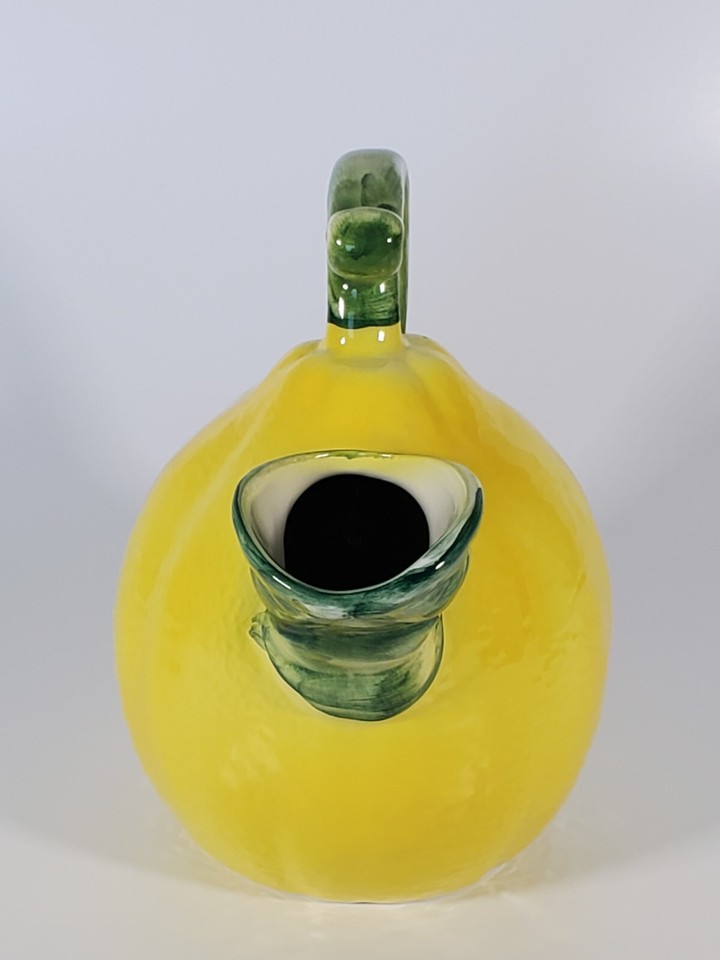Italian Pottery Lemon Pitcher Prego Italia Fatto A Mano | eBay