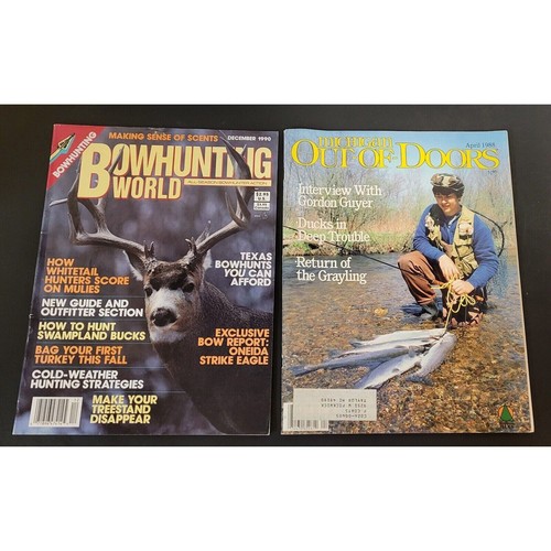 Vtg Bowhunting World 1990 & Michigan Out-of-Doors 1988 Magazines - Lot ...