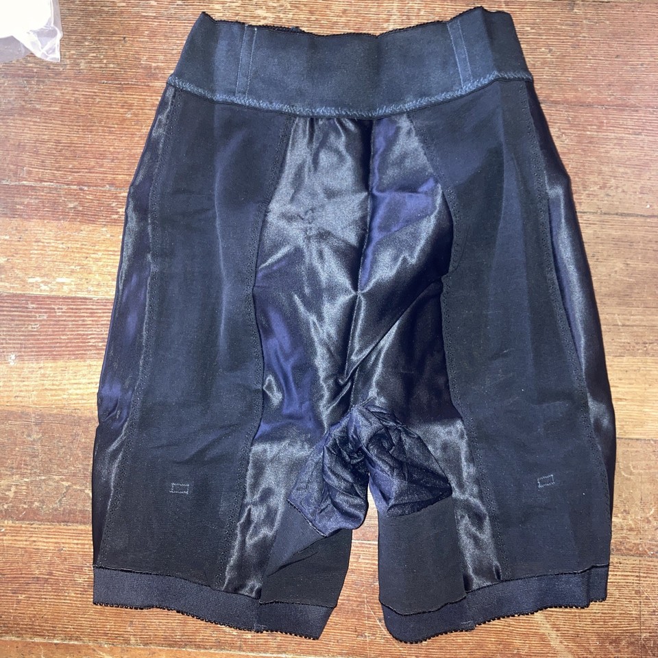 NIP VTG Black Figurette Long Leg Girdle Shaper w/Garters 2117 Size B ...