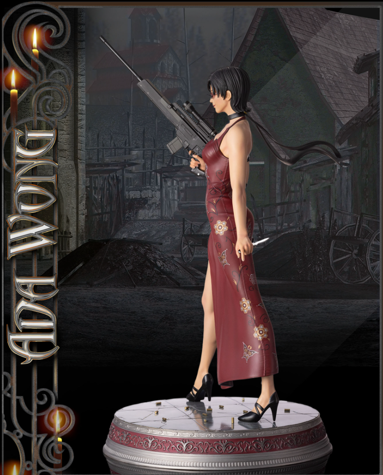 Resident Evil 4 Remake Ada Wong Polystone Statue Figure 19.7" + COA RE4 ...