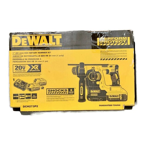 DEWALT DCH273P2 20V Max Brushless SDS Rotary Hammer with 5 Ah Batteries ...