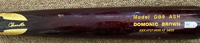 Domonic Brown MLB Holo PSA/DNA Game Used Bat Home Run 2012 Philadelphia ...