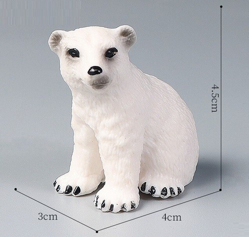 Sitting Polar Bear Sea Animal Toy PVC Action Figure Doll Kids Toys ...