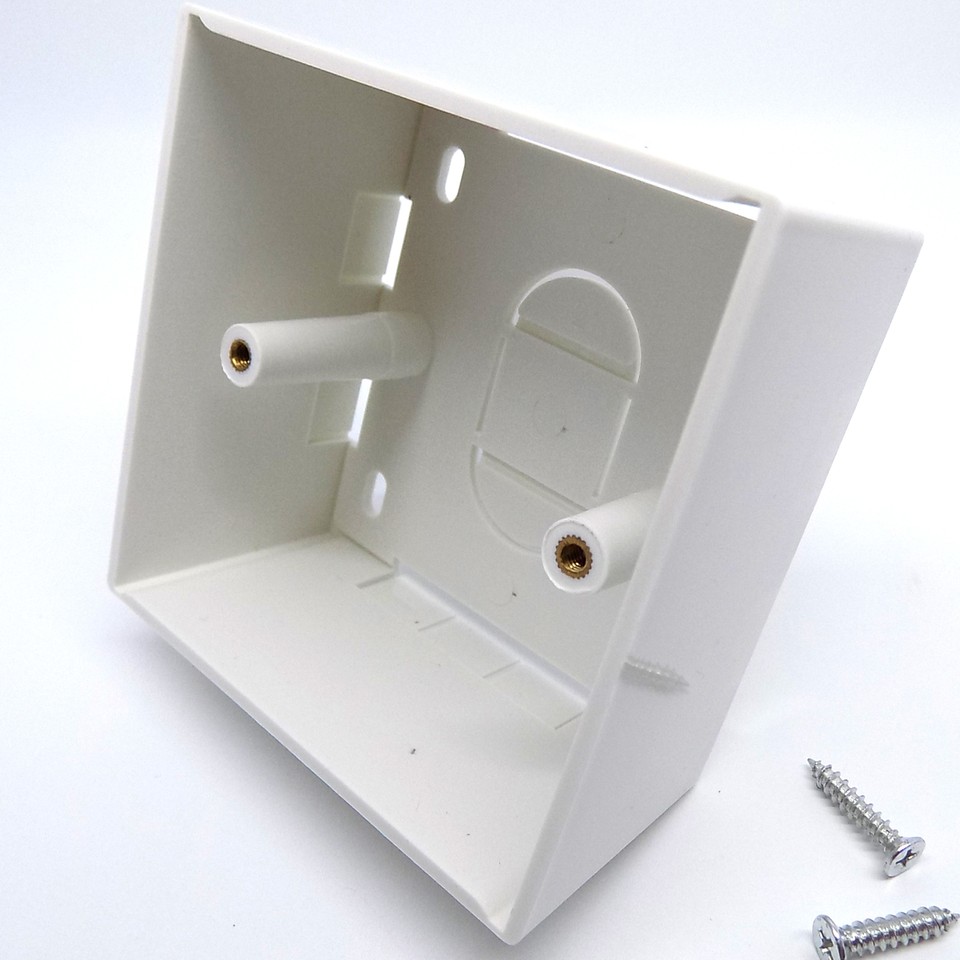 Modular Face Plate Back Box Keystone Jack RJ45 Cat5e Cat6 Network 2 /4 ...