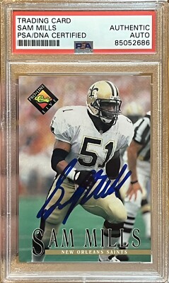 SAM MILLS 1994 Pro Line Live #220 PSA DNA certified Auto Autograph ...