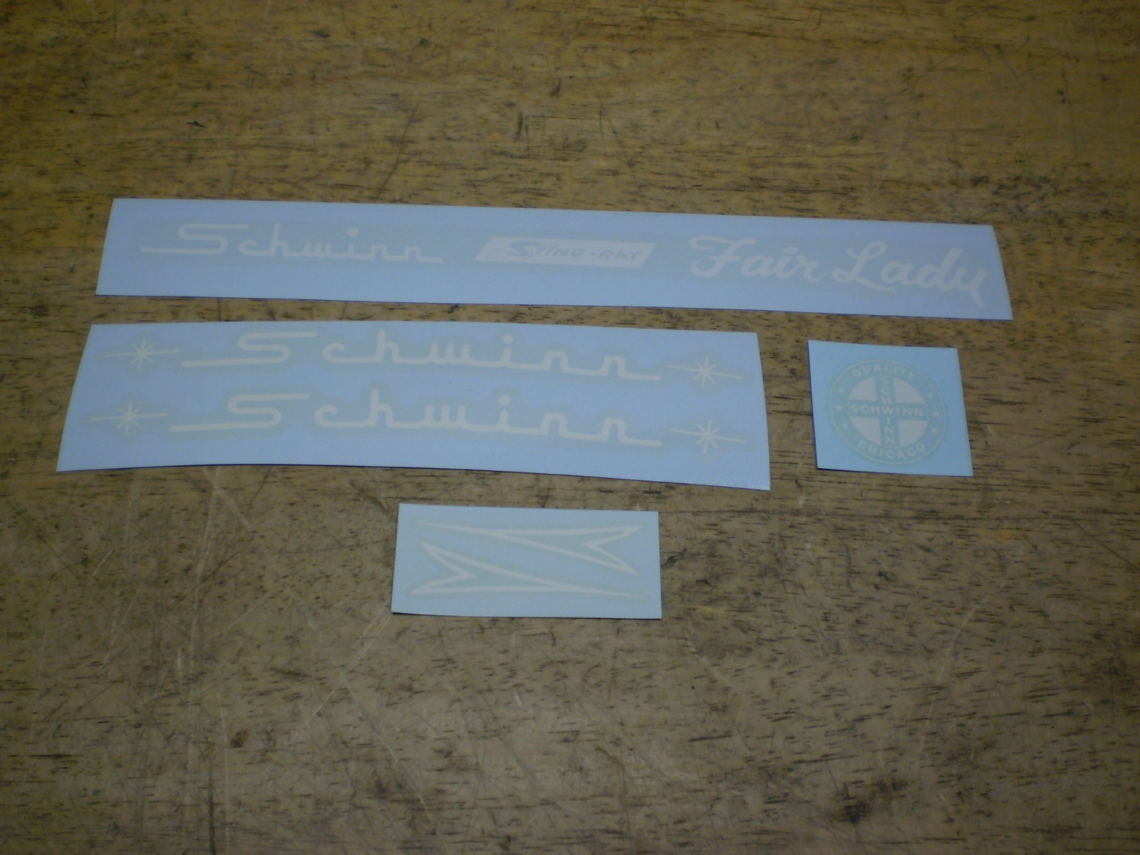 Schwinn Approved STINGRAY Fair Lady Bicycle White Water Transfer Decal ...