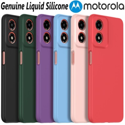 For Motorola Moto G04/G24 Case Liquid Silicone Shockproof ARMOUR Gel ...