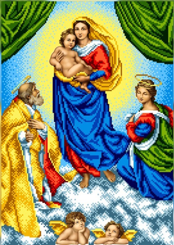 Bead Embroidery Kit Sistine Madonna DIY Bead needlepoint Beadwork | eBay