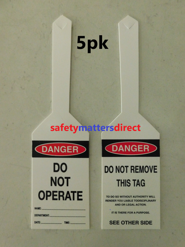 DANGER Do Not Operate Lock Out Tag Self Locking Tags Lockout Tags ...