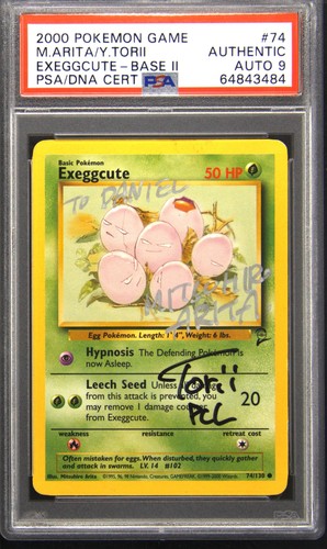 2000 74 Exeggcute Autograph Autograde 9 Common Pokemon TCG Card PSA ...