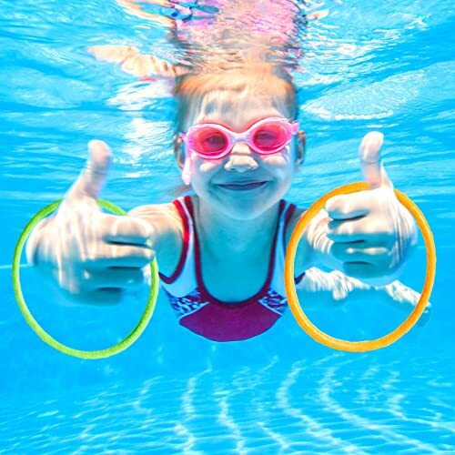 12 Pack Pool Rings for Kids Diving, Under Water Swim Dive Rings ...