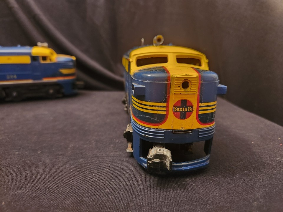 Sante Fe 204 Powered Engine And Dummy Engine Blt 8-57 RARE 1957 From ...