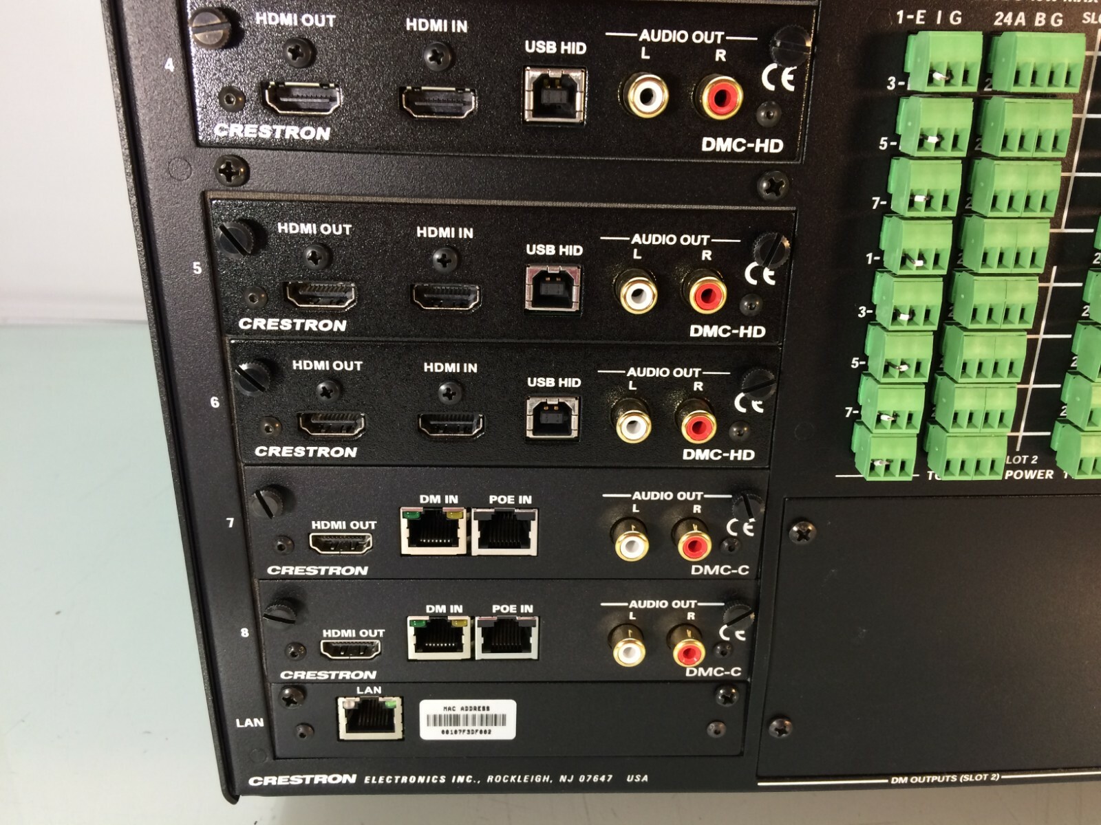 Crestron DM-MD16X16 Media Matrix Switcher w/ DMCO-5533, 3x DMC-HD, 6x ...