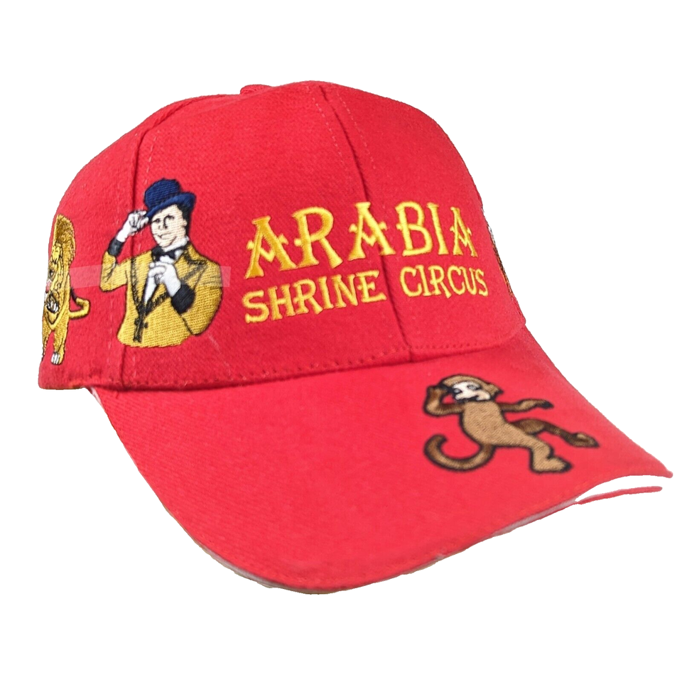 Arabia Shrine Circus 2014 EMBRIODERED Adjustable Shaped Bill Baseball ...