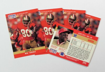 JERRY RICE (1) 1990 PRO SET Card # 295 _ San Francisco 49ers | eBay