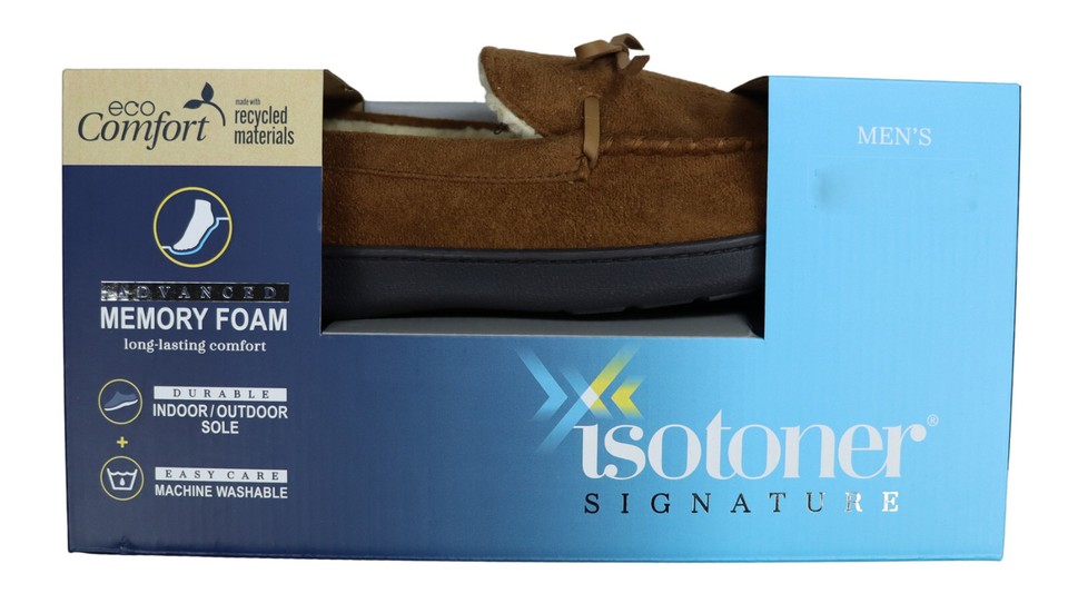 Isotoner Signature Memory Foam Indoor/Outdoor Men's Slippers NIB Pick ...