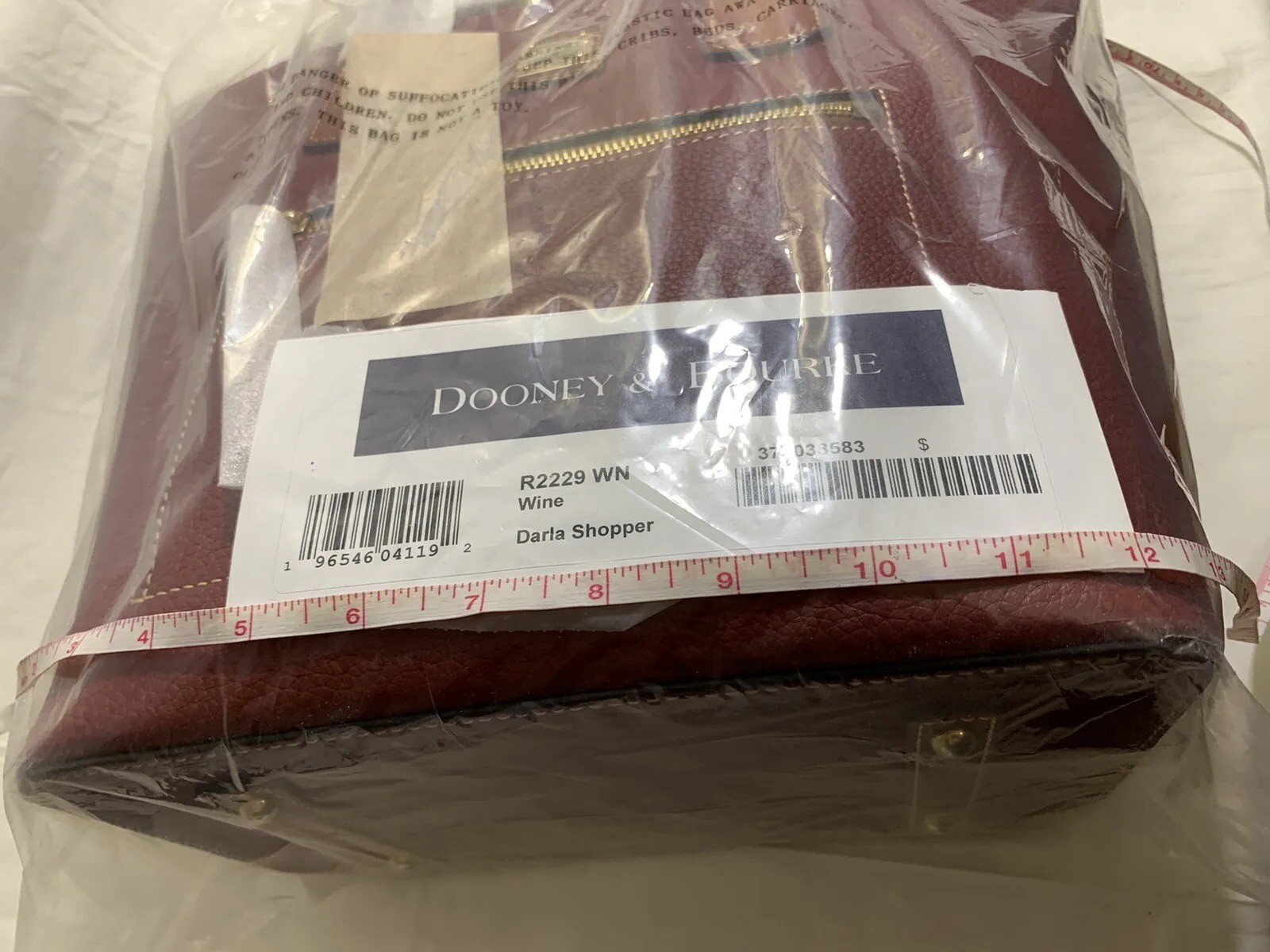 Dooney & Bourke Pebble Grain Darla Shopper Wine Color | eBay