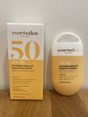 NEW Ever&Eden Sunscreen SPF 50 Premium Mineral Sunscreen Lotion EXP 05/ ...