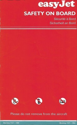 RARE easyJet Boeing 737-700 safety card !!! | eBay