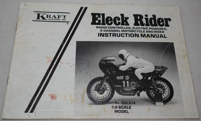 Eleck Rider 1979 RC Motorcycle and Rider Kraft Systems Instruction ...