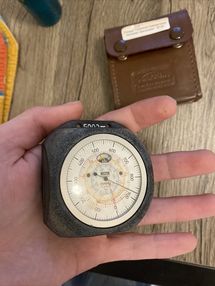 Thomen Switzerland Vintage Altimeter Barometer with Leather Case | eBay