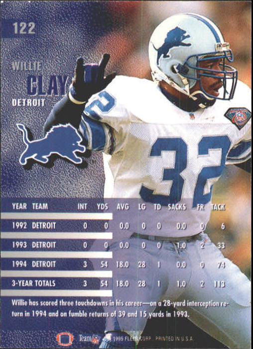 1995 Fleer #122 Willie Clay - NM | eBay