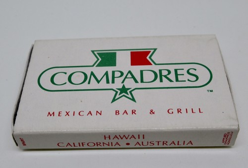Compadres Mexican Bar & Grill Hawaii California Australia Matchbook | eBay