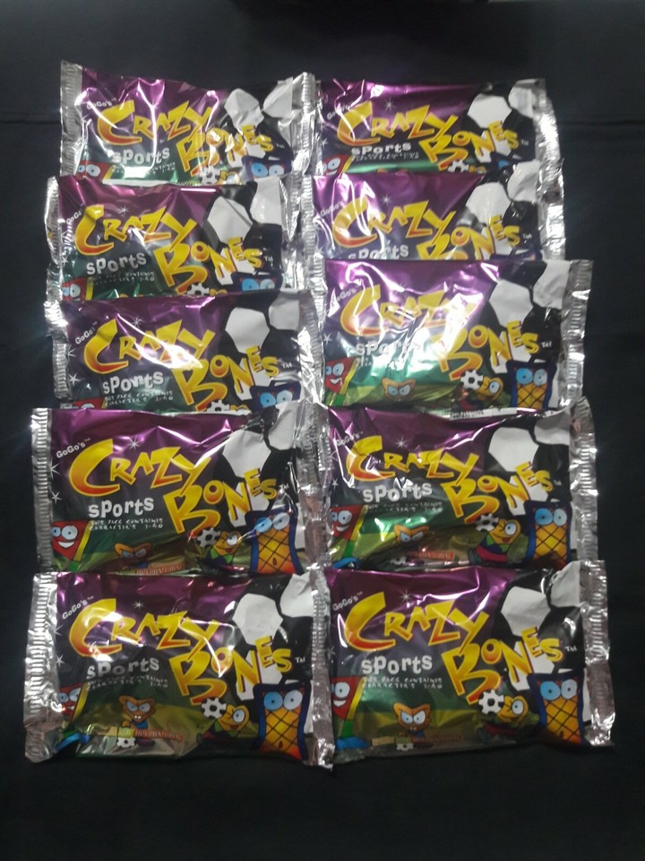 10 NEW SEALED PACKS GOGOS CRAZY BONES ORIGINAL "SPORTS" VERSION ☆ 40 ...