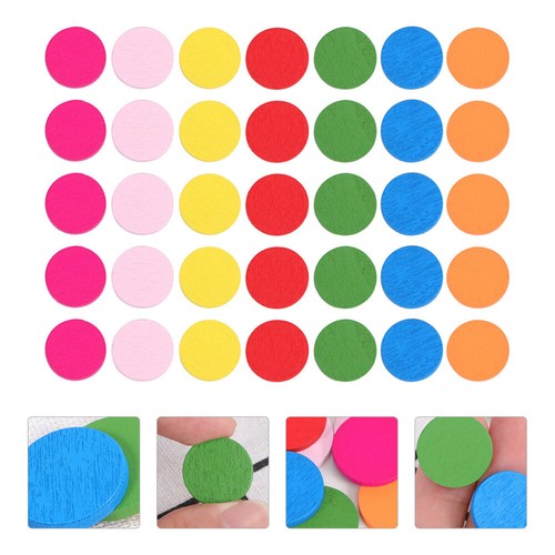 200 Pcs Wooden Disc Learning Tool Math Counters for Kids Toy Child ...