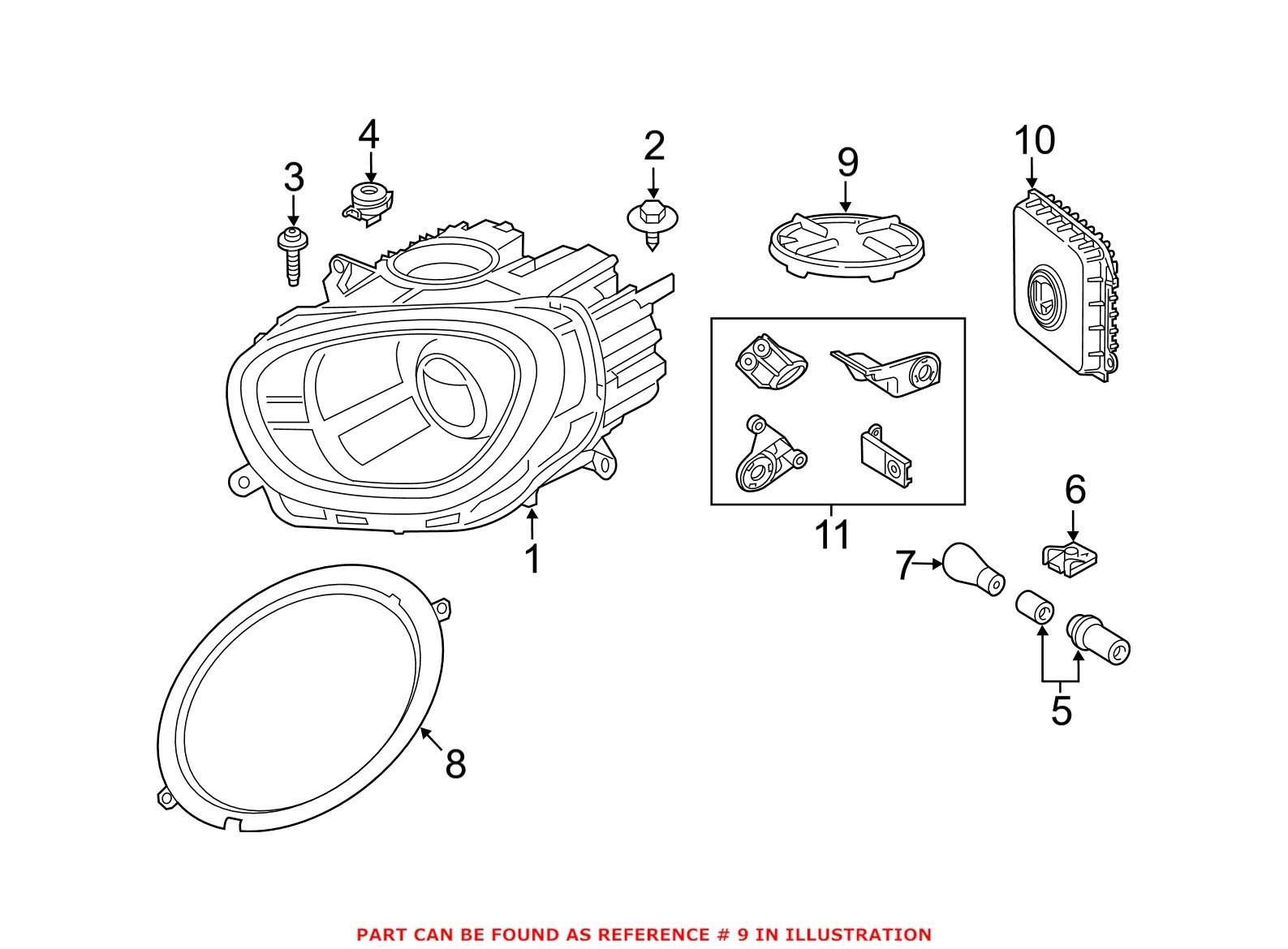 For BMW Genuine Headlight Bulb Cap Front Upper 63117379846 | eBay