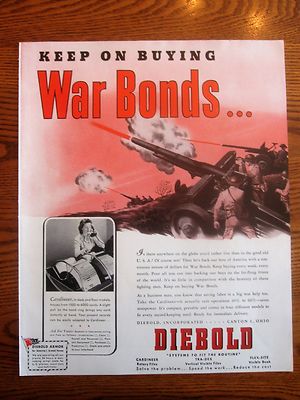 WWII War Bonds Ad with Artillery in Action | eBay