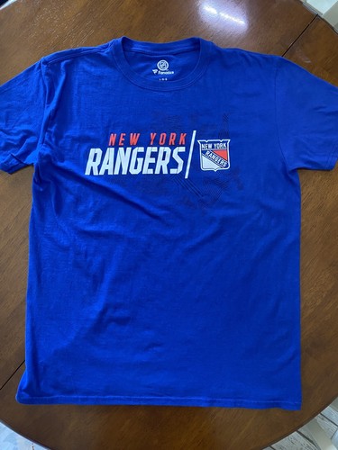 Men's Fanatics Branded Blue New York Rangers Short Sleeve T-shirt Large ...