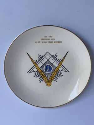 Vintage Masonic Free Mason Plate- Glenshaw Lodge #793. 10th Anniversary ...