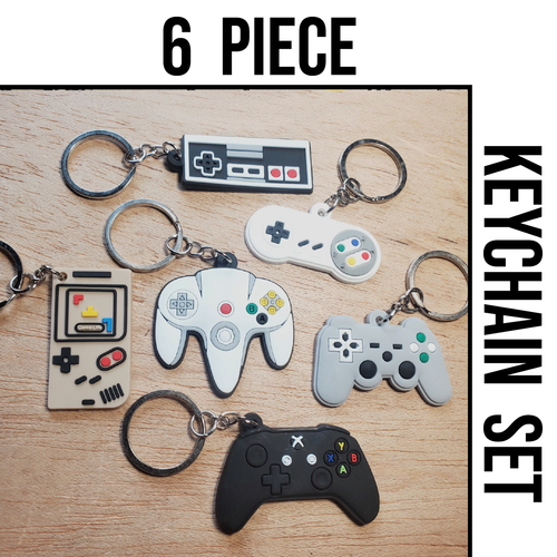 Video game controller keychain set • Retro NES SNES N64 PS Xbox Game ...