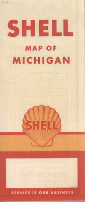 1960 Shell Road Map: Michigan NOS | eBay