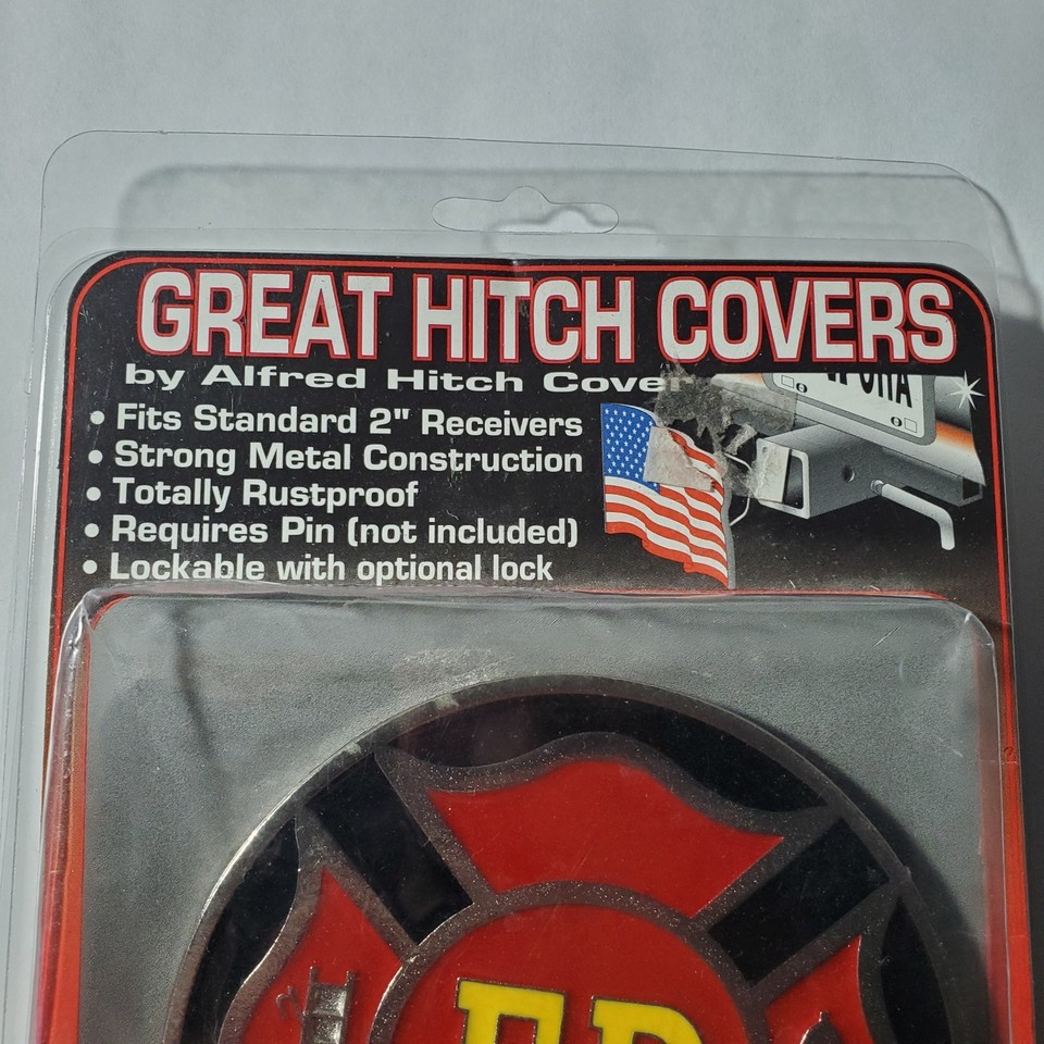 Fire Department Alfred Hitch Cover Round Trailer Hitch Cover Made in ...