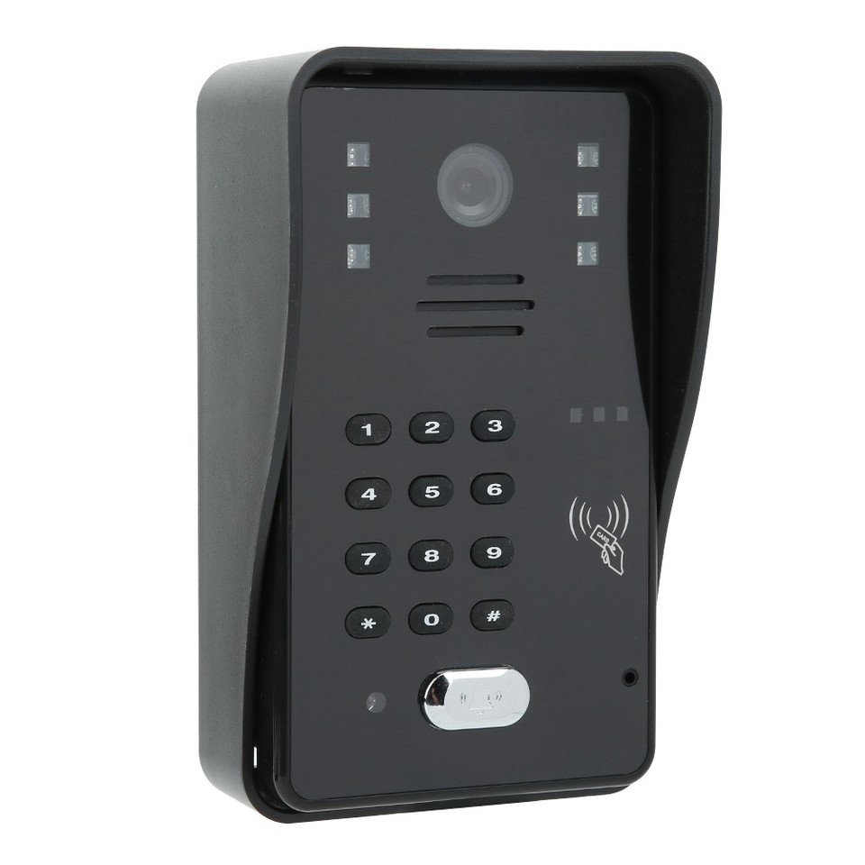 US Plug 7in Video Doorbell Wired WIFI Remote APP Password Unlock IR ...