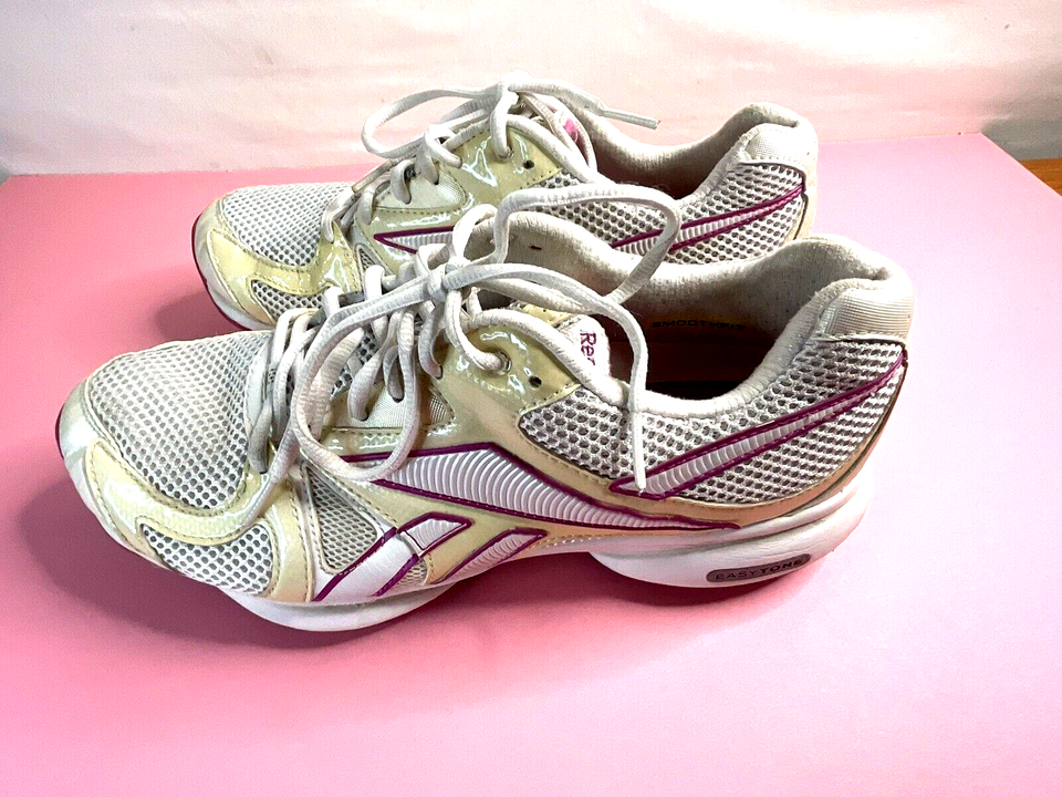 Reebok Womens Easy Tone Smoothfit 11-J07529 White Pink Running Shoes ...