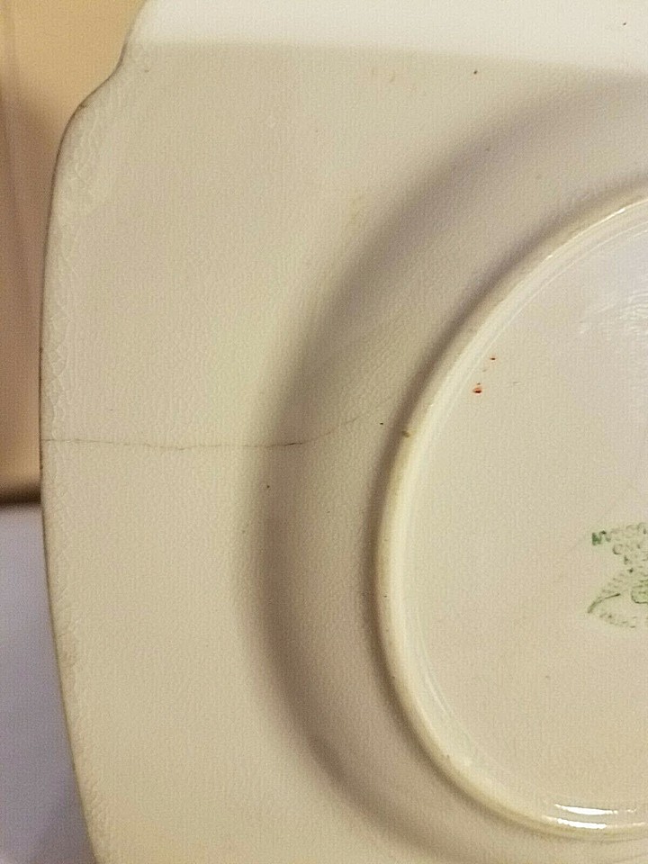 6" Square Plate Tuscan China BCM/195CAN England White With Rust, Black ...