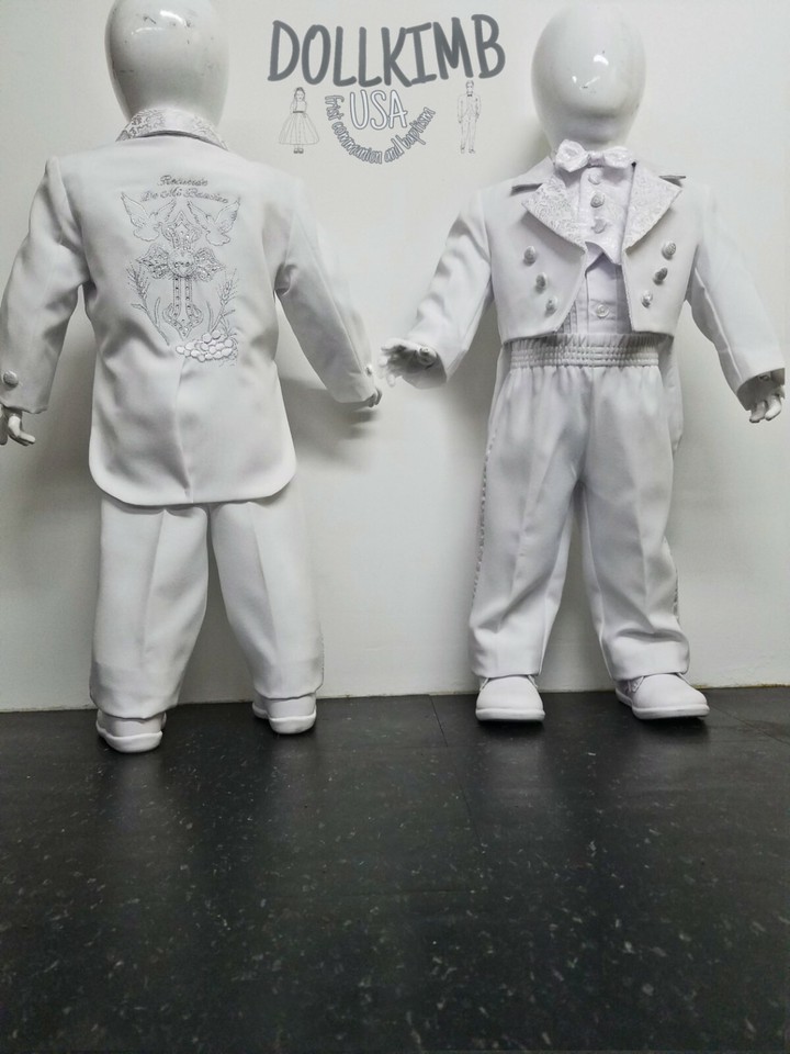 Traje para bautizo bordado. Suit Tuxedo EMBROIDERY, Baptism Christening ...