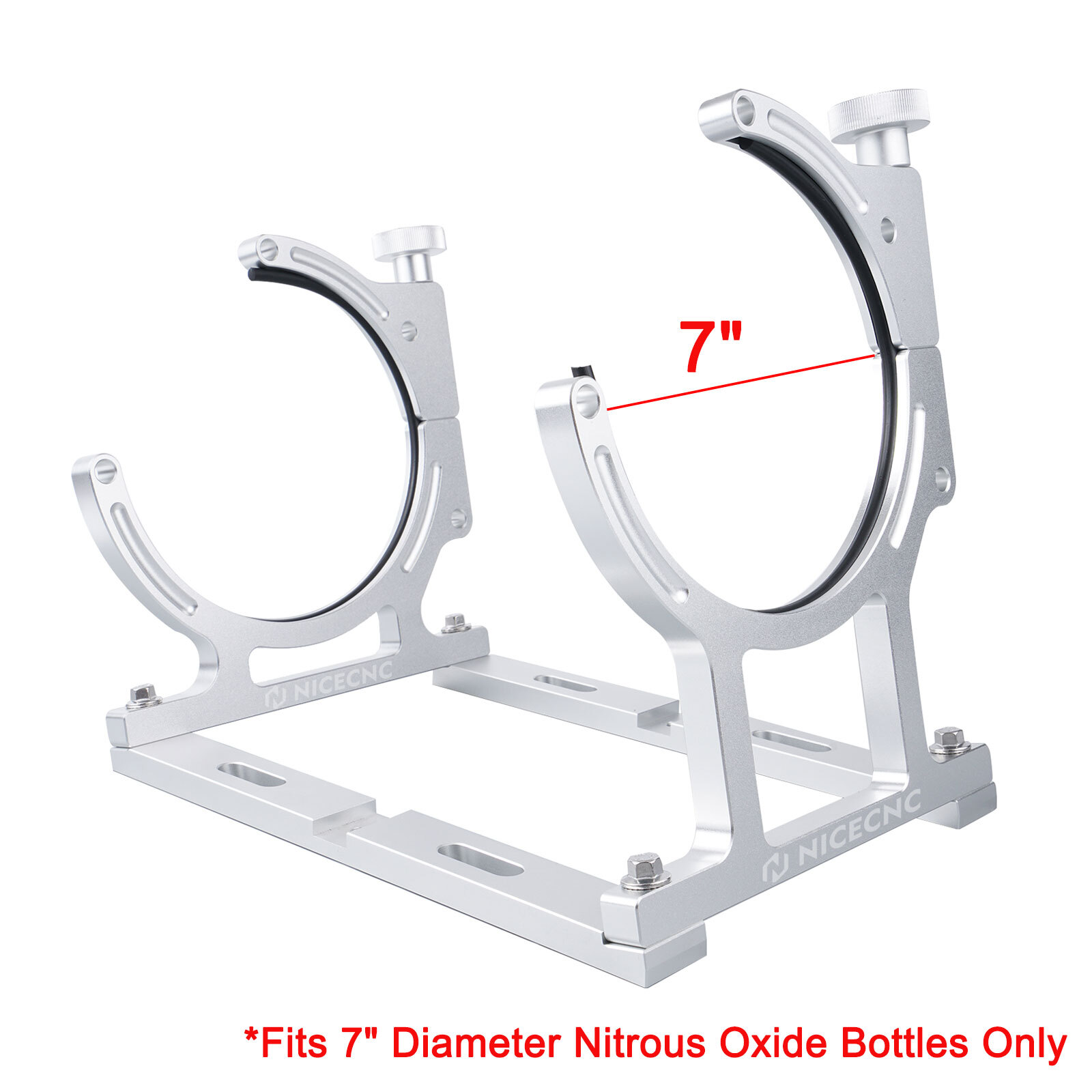 NICECNC 10lb 7" Nitrous Bottle Bracket Aluminum Single Bottle Holder Bracket Kit | eBay